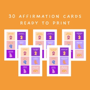 Halloween Affirmation Cards | Printable Card Deck 30 Daily Positive ...