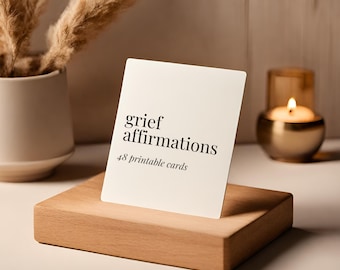 Grief Affirmation Cards 48 Printable Grief Affirmations Grieving Gift ...