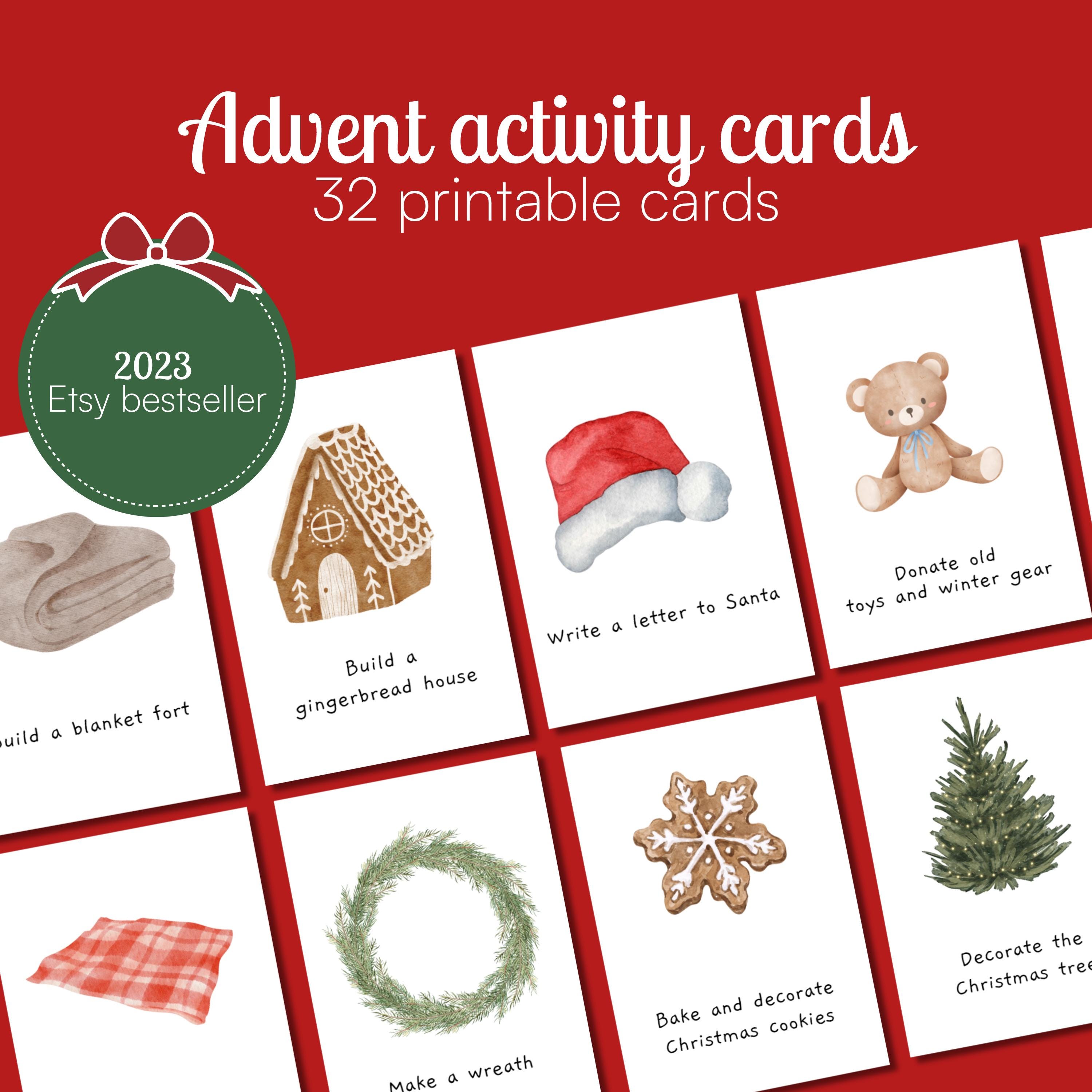 Advent Activity Cards for Kids 32 Printable Kids Activities Cards Kids ...
