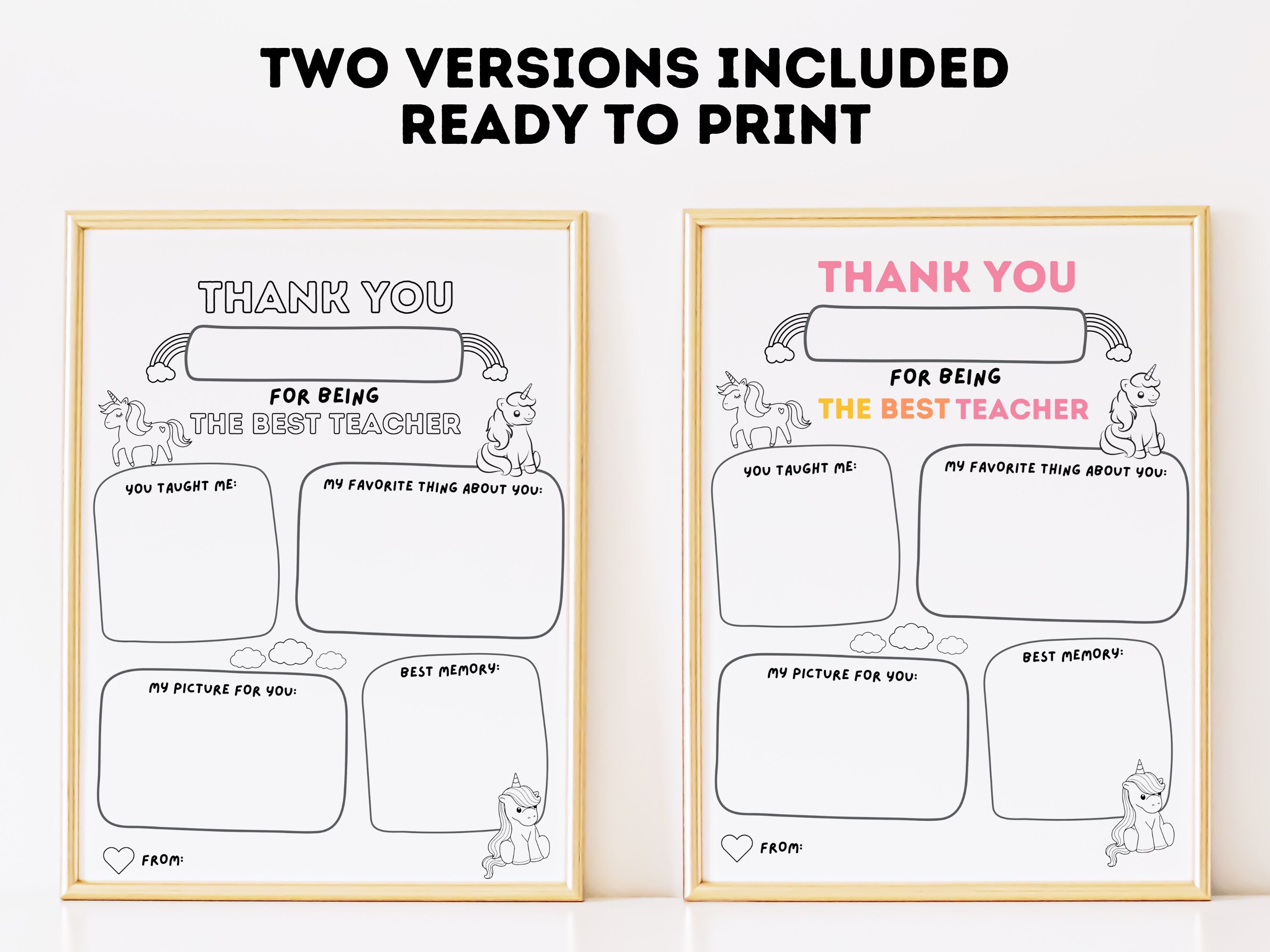 Printable Teacher Appreciation Gift All About My Teacher Gift From ...