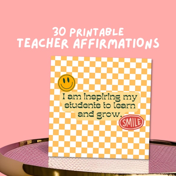 Teacher Affirmations - Etsy