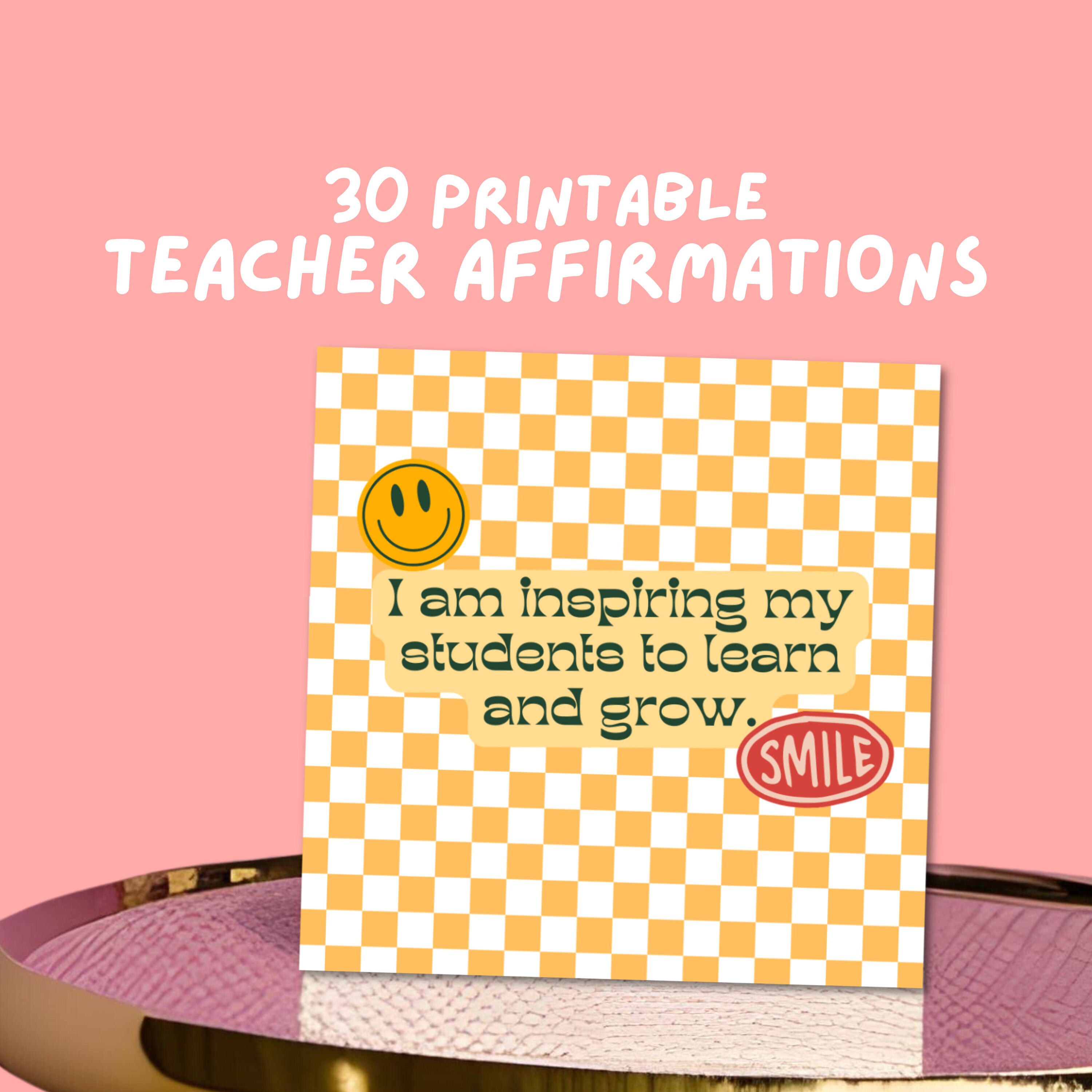 Teacher Affirmation Cards | Printable Affirmation Cards | New Teacher ...