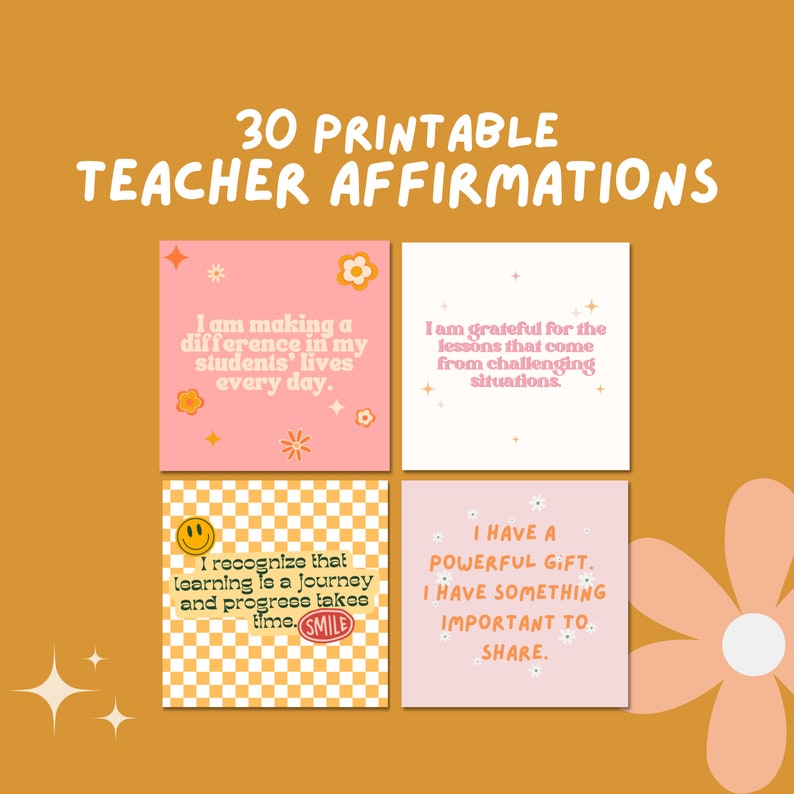 Teacher Affirmation Cards | Printable Affirmation Cards | New Teacher ...