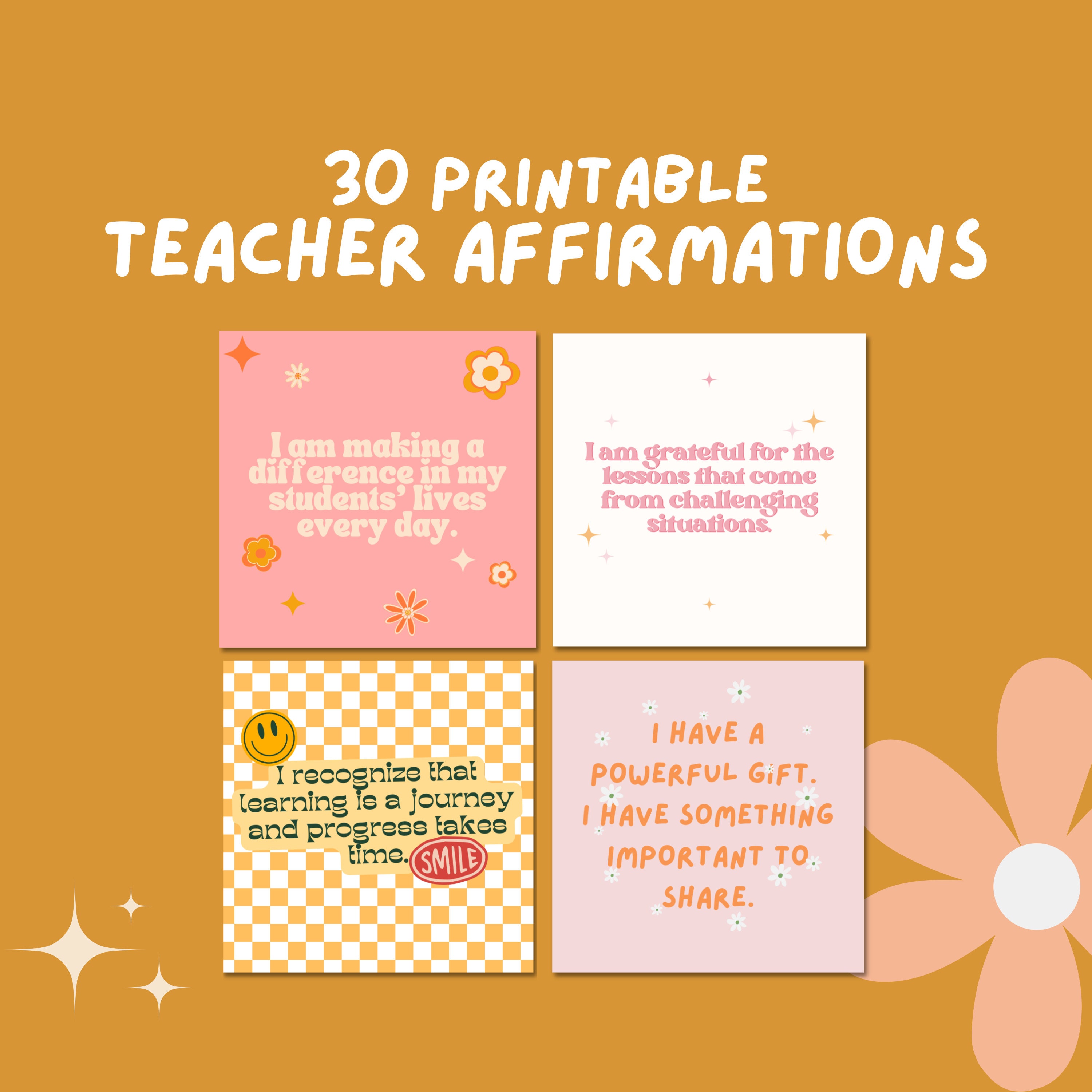 Teacher Affirmation Cards | Printable Affirmation Cards | New Teacher ...