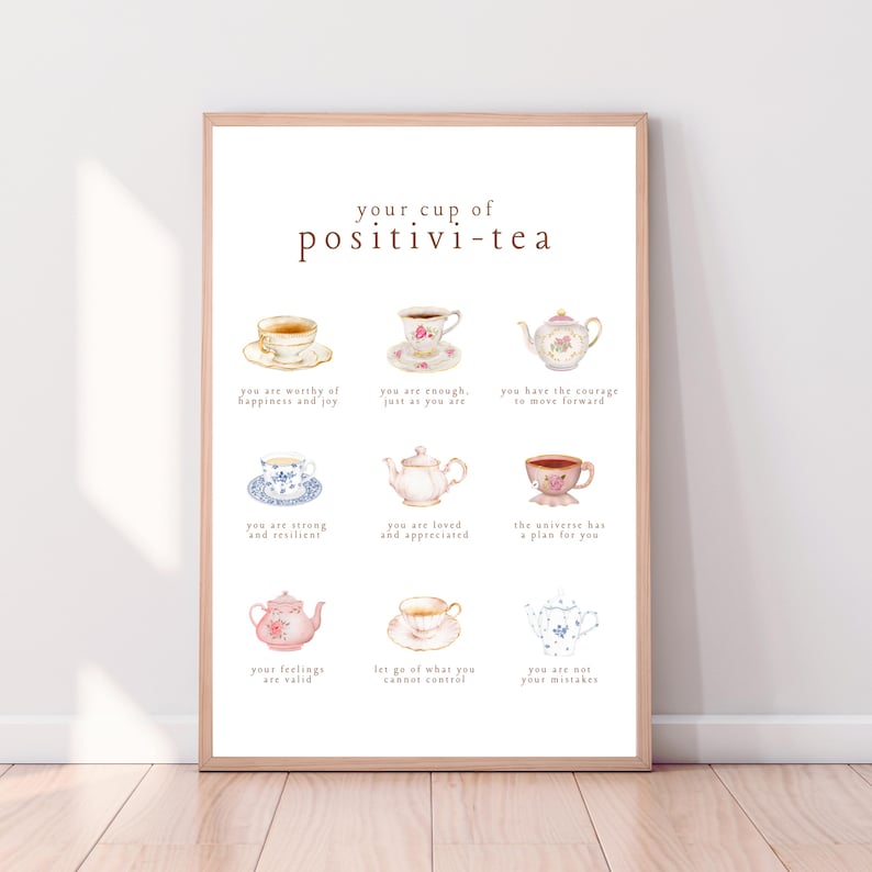 Positivi-tea Poster | Printable Wall Art | Positivi-tea Art ...