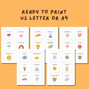Printable Lunchbox Affirmation Cards: Positive Notes for Kids (digital ...
