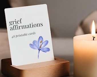 Grief Affirmation Cards 48 Printable Grief Affirmations Grieving Gift ...
