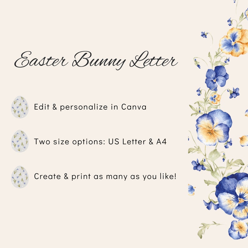 Easter Bunny Letter Editable Printable Easter Gift Official Letter From ...