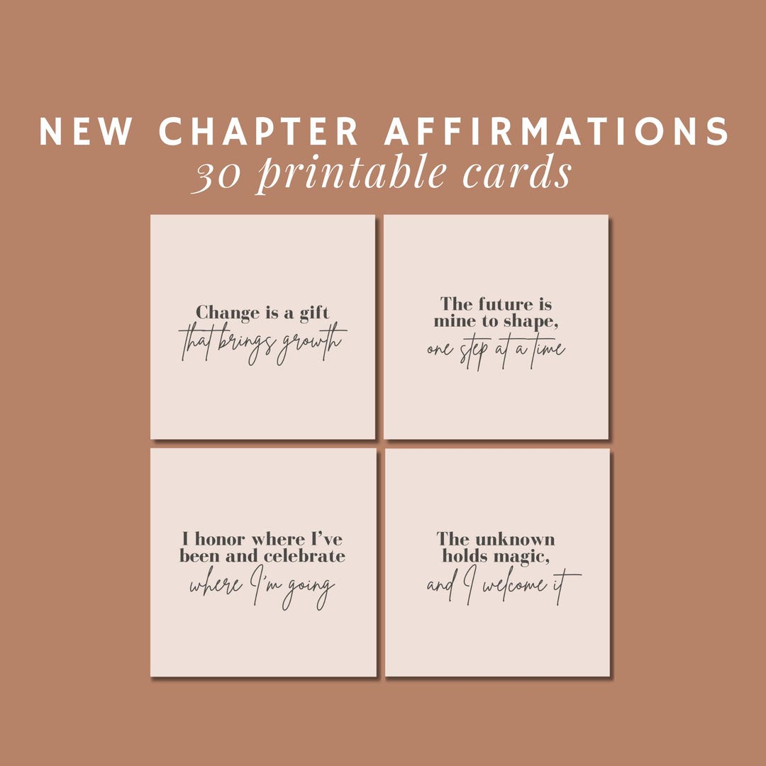 New Chapter Affirmation Cards | New Beginnings | New Chapter Gift | 30 ...