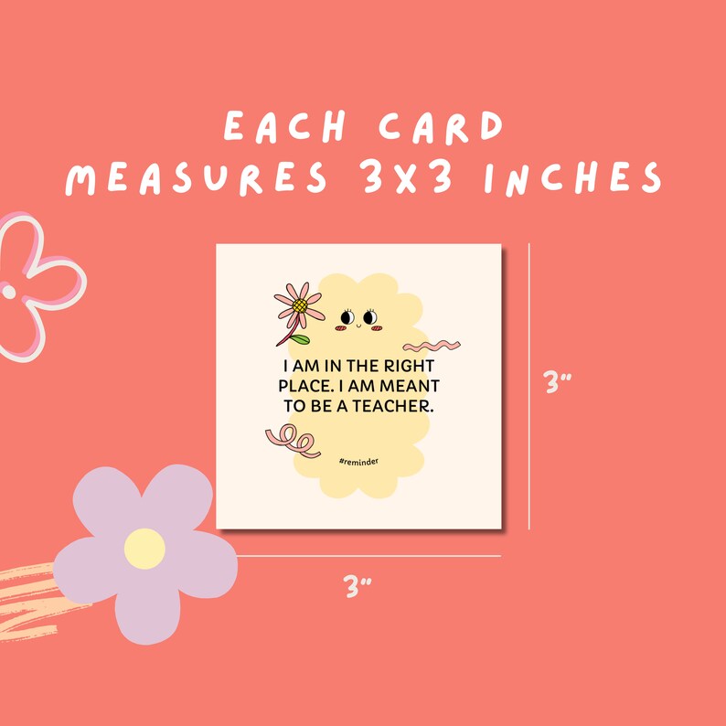 Teacher Affirmation Cards | Printable Affirmation Cards | New Teacher ...