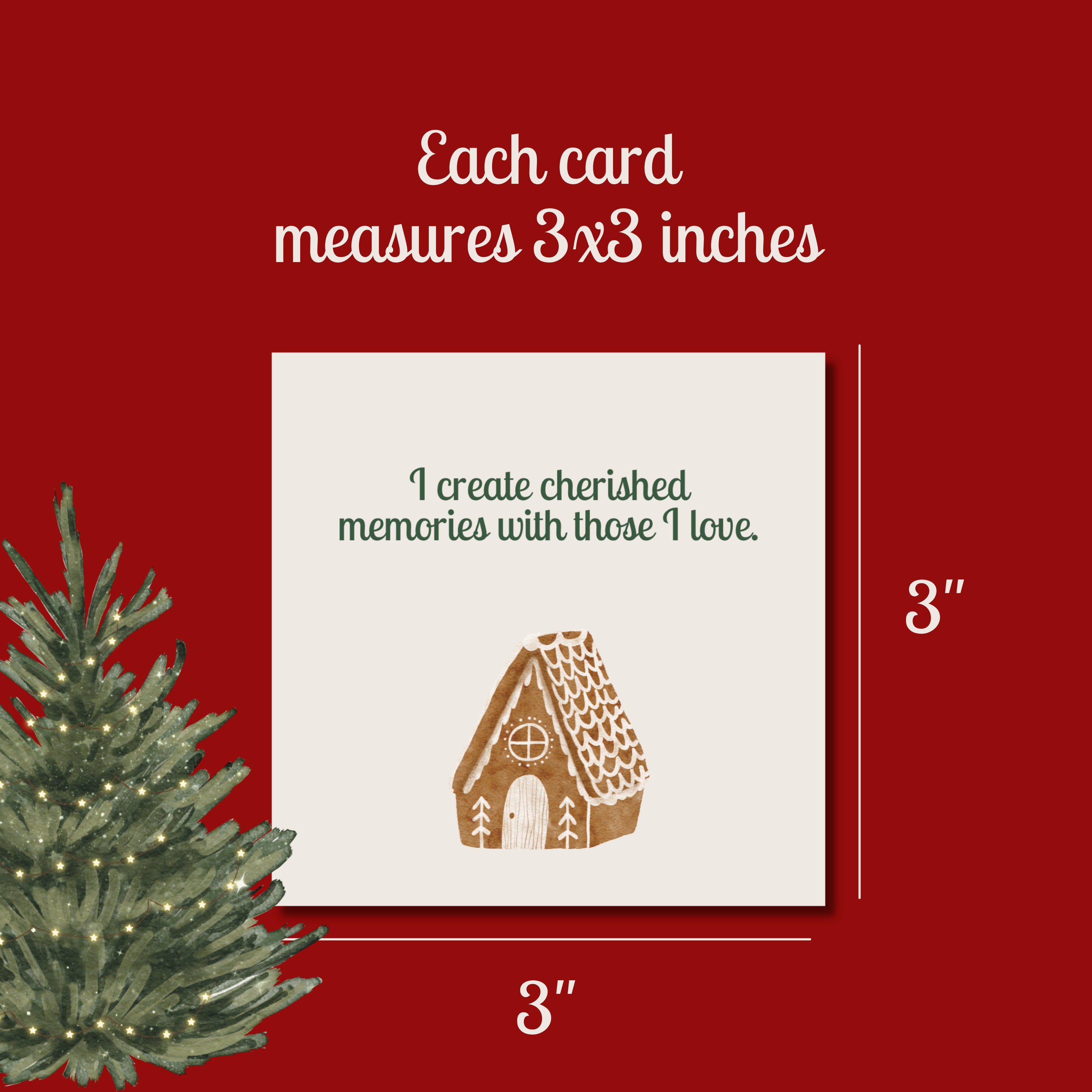 Holiday Affirmation Cards Printable Card Deck 30 Daily Positive ...