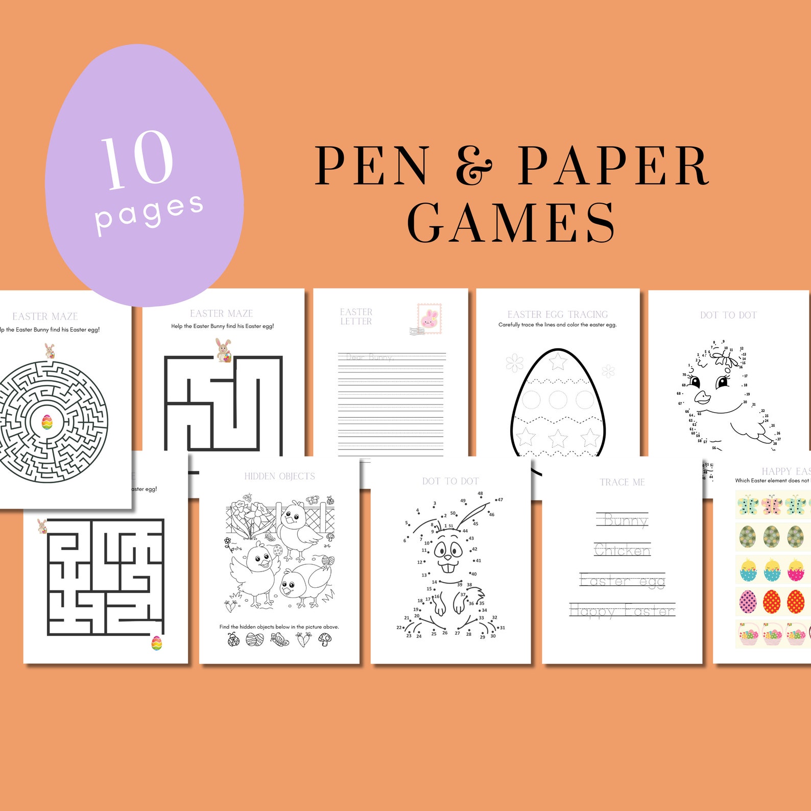 Easter Activity Book Easter Activity Pack Printable Activity Book ...