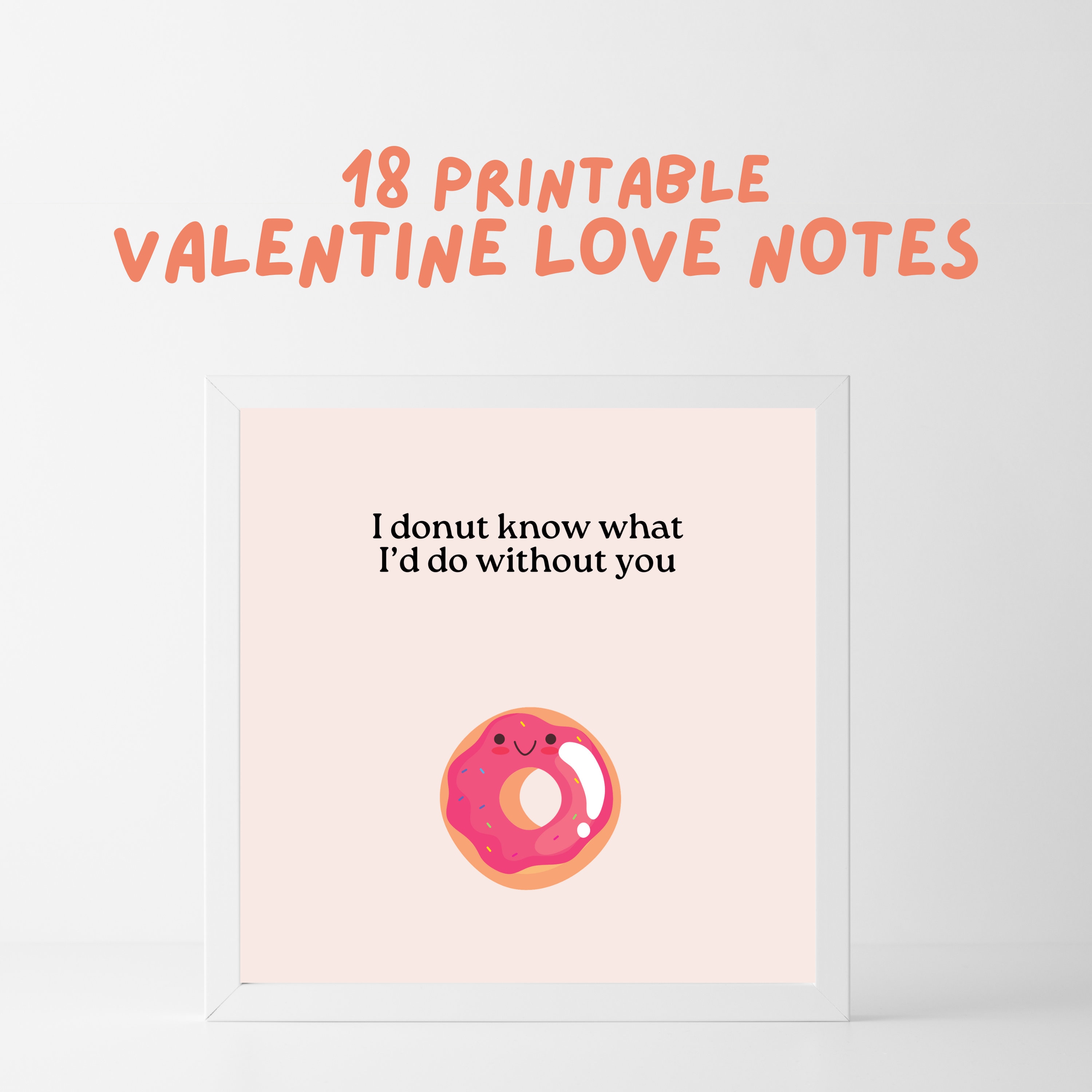 Printable Pun Valentine's Day Notes Valentine Love Puns Funny Valentine ...