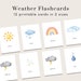 Weather Flashcards: Watercolor Educational Cards (digital Download) - Etsy