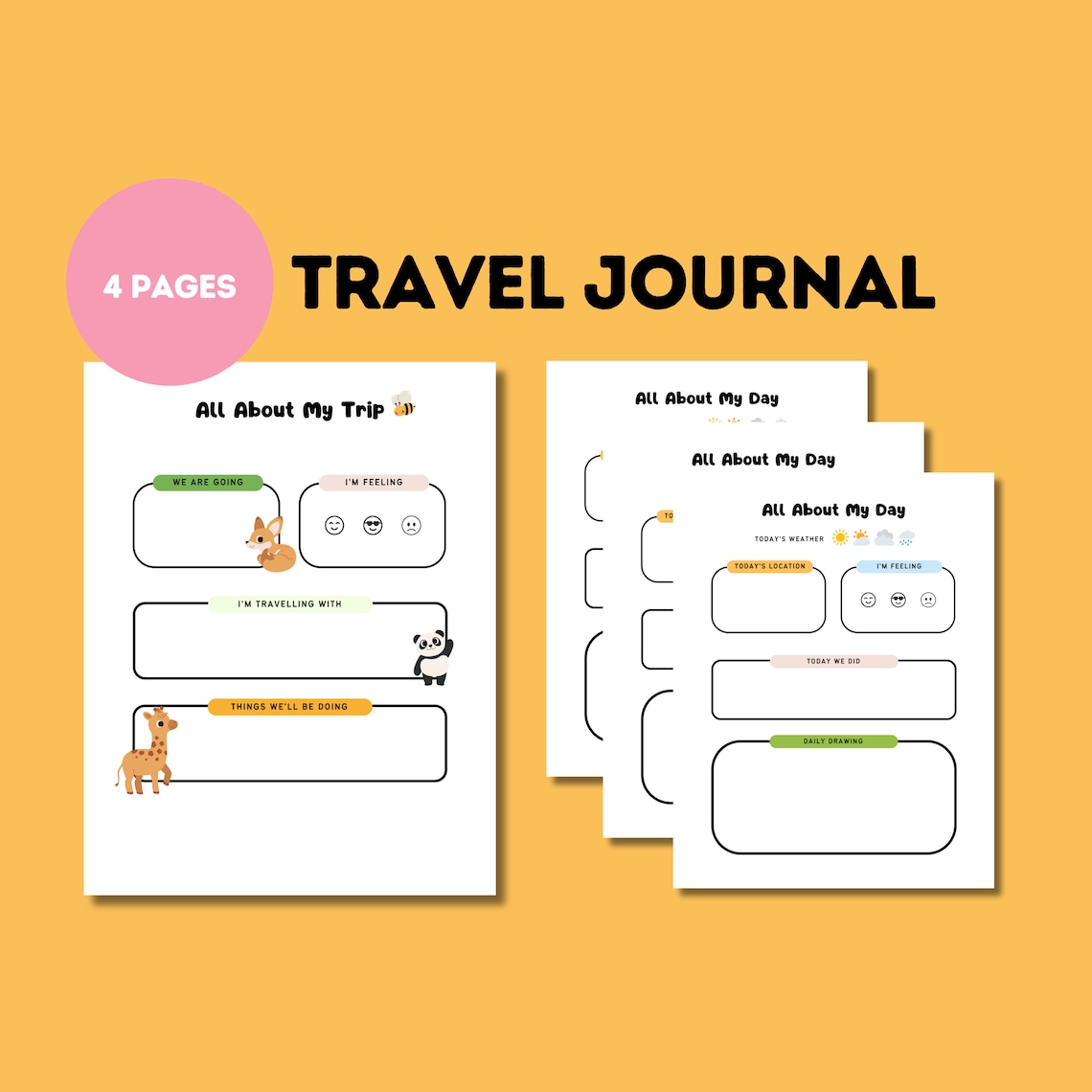 Kids Travel Games Printable Kids Travel Activity Kids Activity Pack ...