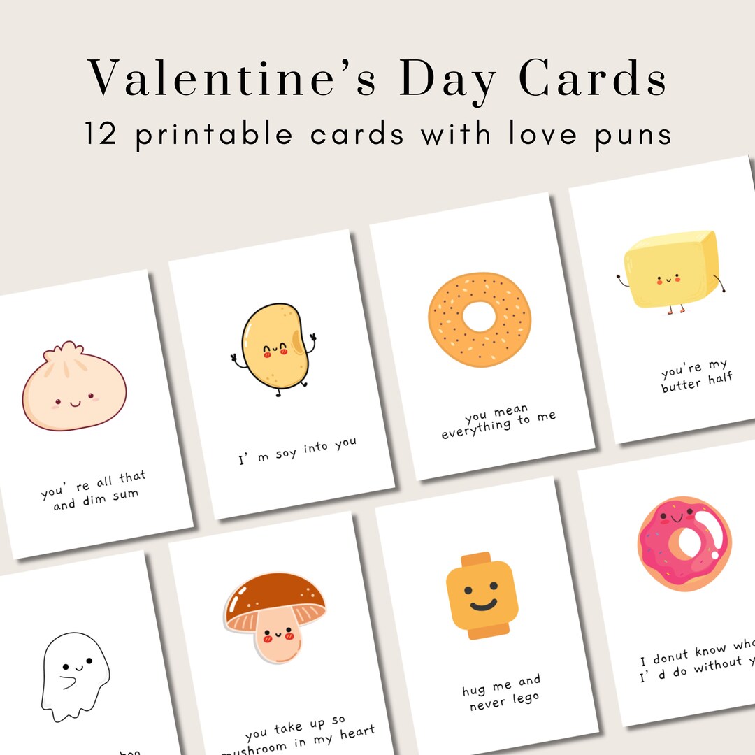 Printable Valentine's Day Cards | Valentine Love Puns | Funny Valentine ...