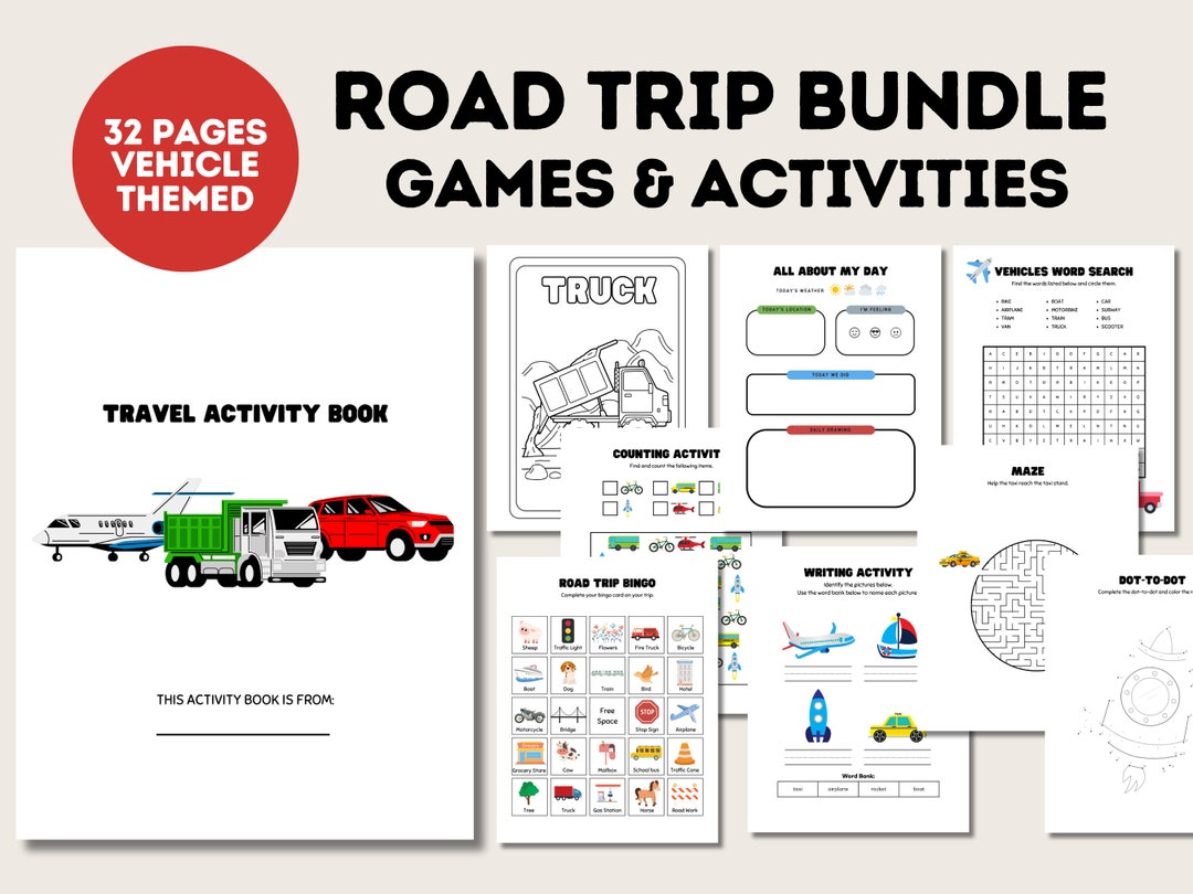 Kids Travel Games Printable Kids Travel Activity Kids - Etsy