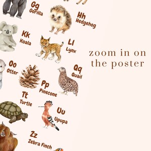 Woodland Alphabet Poster | Printable ABC Wall Art | Alphabet Print ...