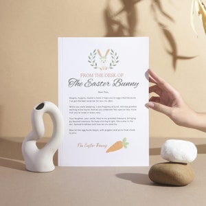 Easter Bunny Letter Editable Printable Easter Gift Official Letter From ...