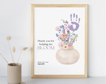 Teacher Appreciation Handprint Art: Thank You Gift (digital Download ...