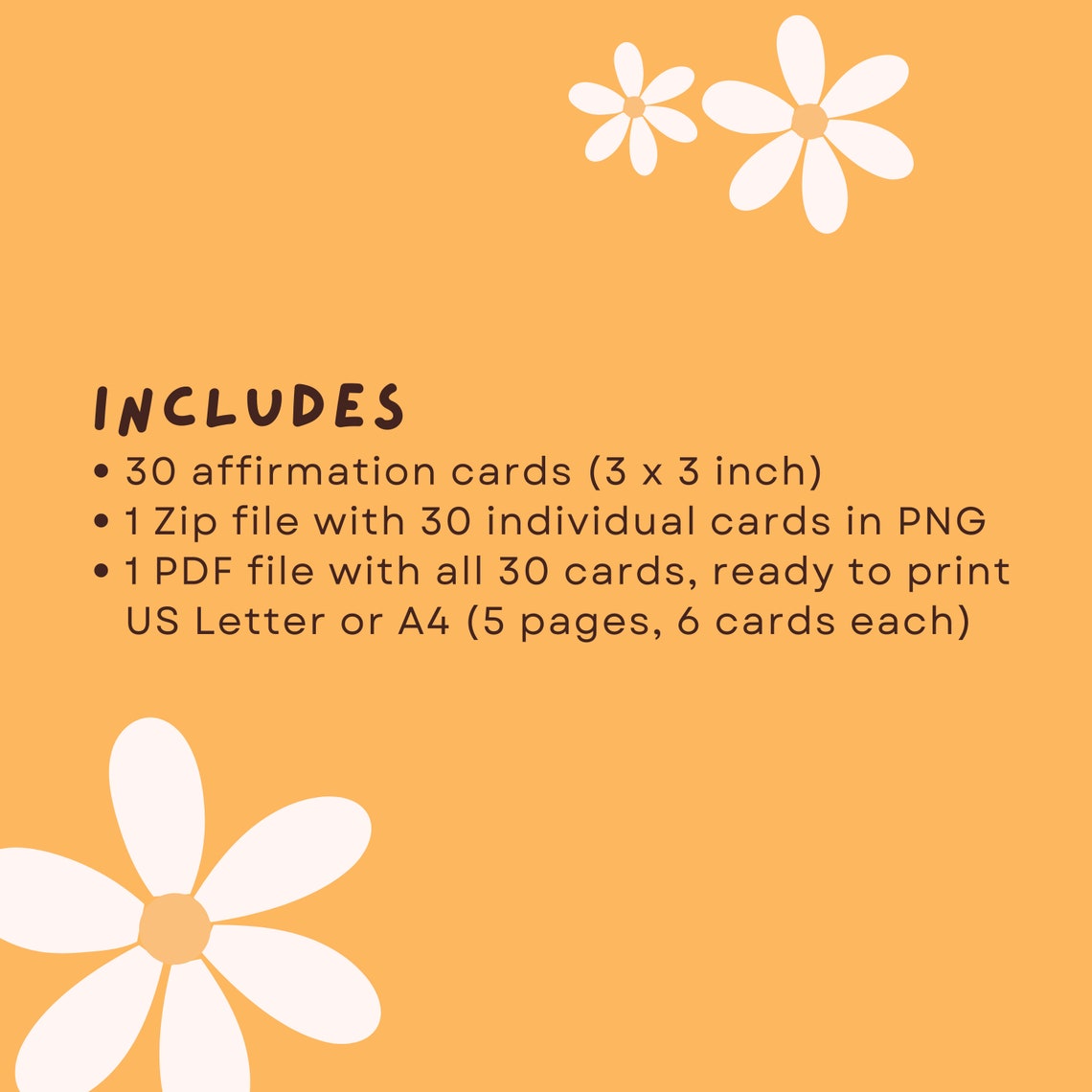 Positive Affirmation Cards Printable Card Deck 30 Daily Positive ...