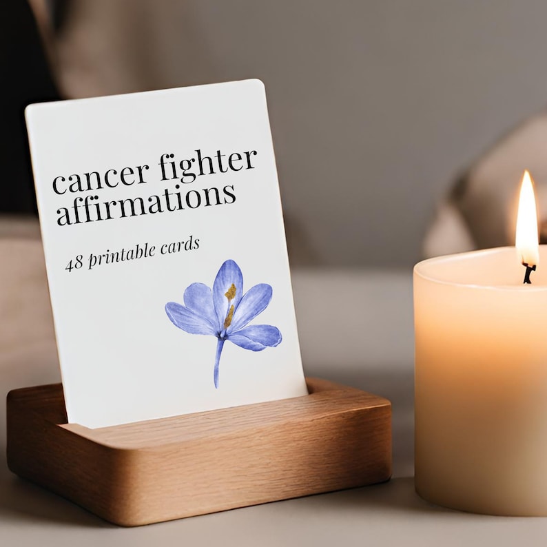 Cancer Affirmation Cards: 48 Printable Encouragement Cards (digital ...