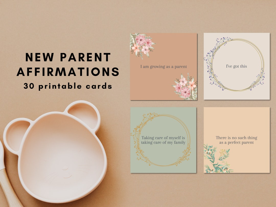 New Parent Affirmation Cards 30 Printable Positive - Etsy