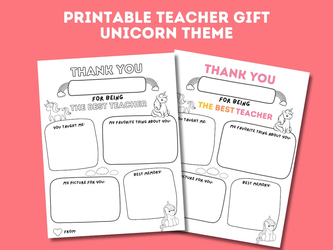 Printable Teacher Appreciation Gift | All About My Teacher | Gift From ...