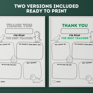 Printable Student Gift | Teacher Appreciation | All About My Teacher ...