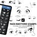 Procreate Face Emotions Stamps (10 Stamps), Easy Cartoon Style Stamp ...