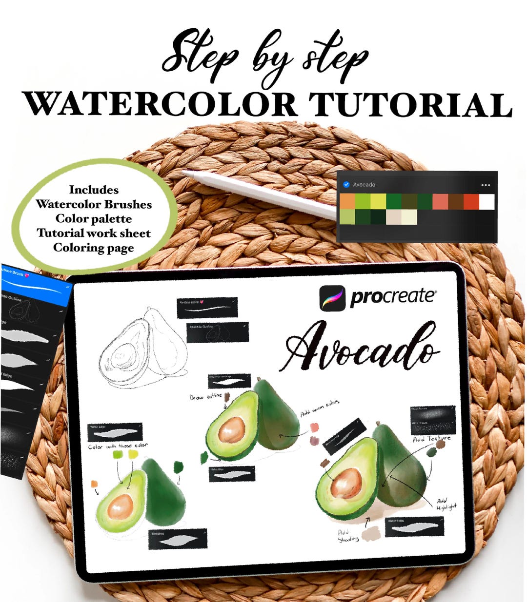 Watercolor Procreate Painting Brushes, Watercolor Painting Tutorial ...