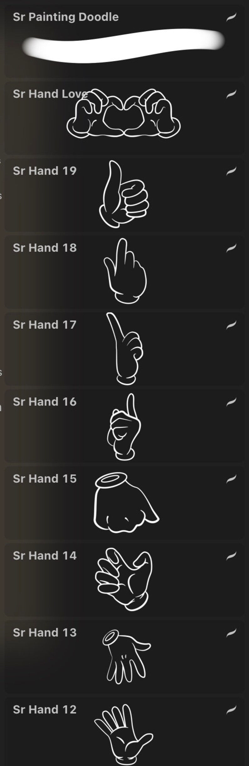 Procreate Cartoon Hand Stamps (20 Stamps + 1 Doodle Brush) for Easy ...