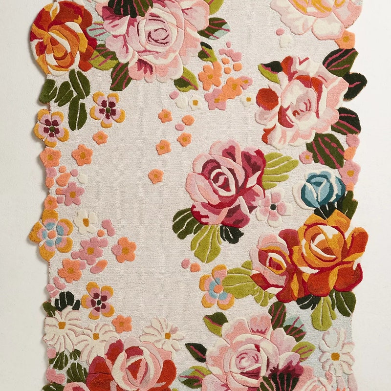 3d Floral Area Rug - Etsy