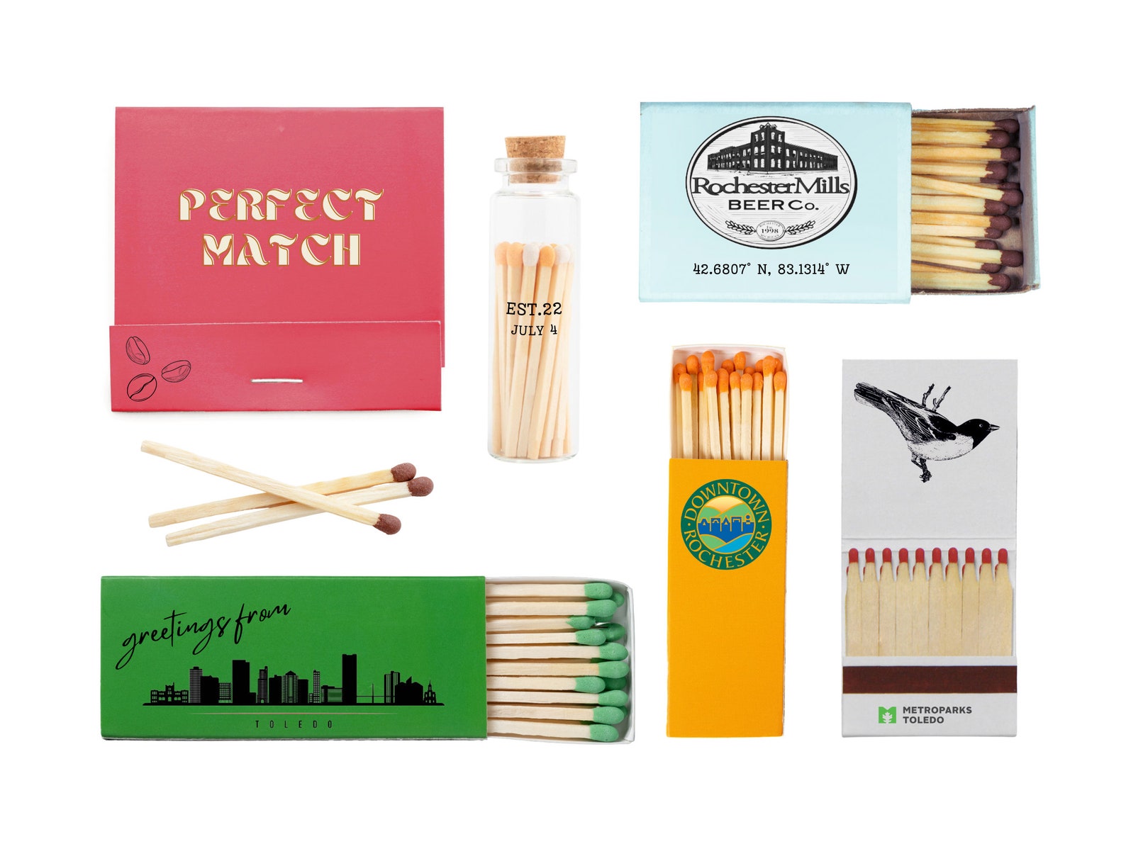 Custom Matchbook Print, Personalized Vintage Matchbook Collage ...