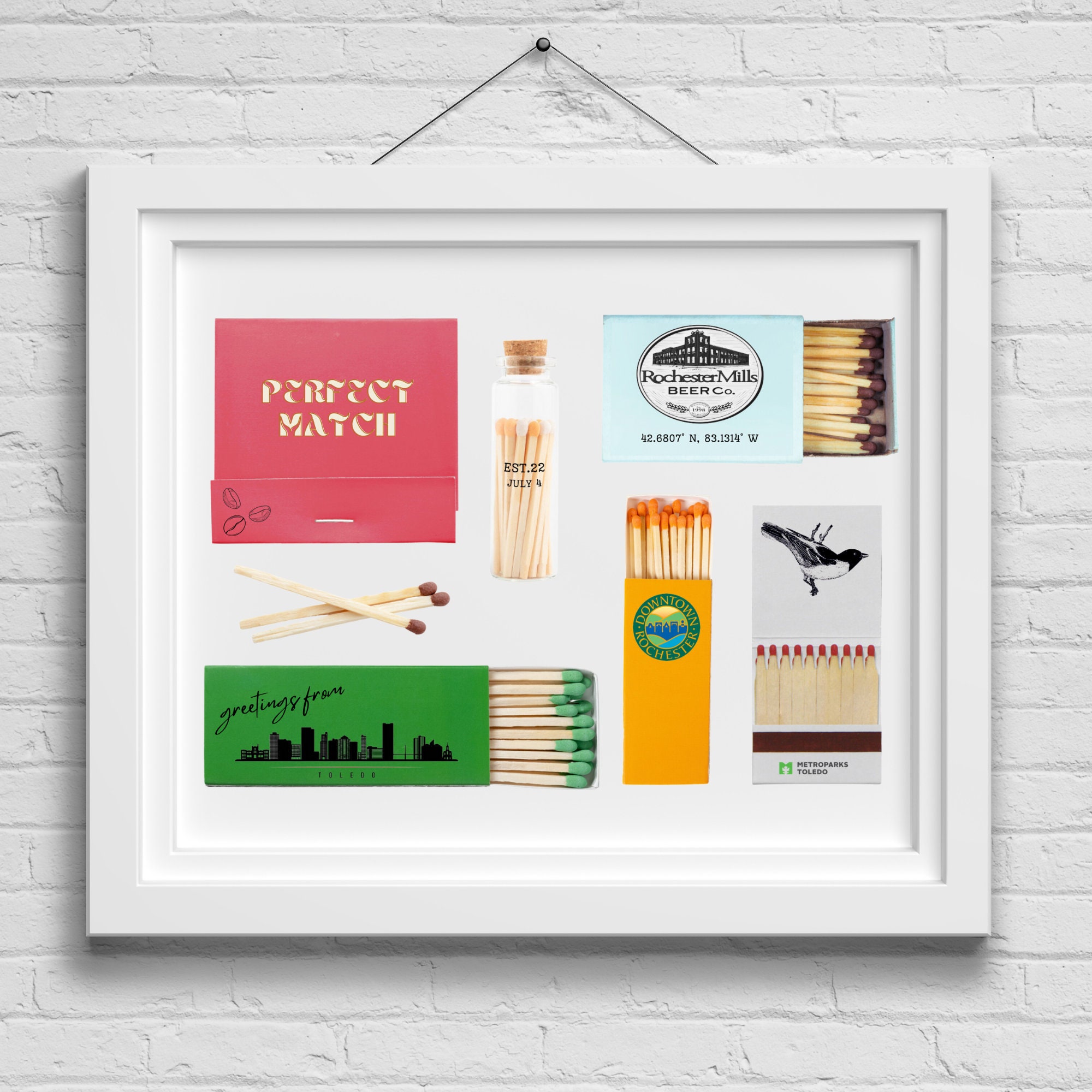 Custom Matchbook Print, Personalized Vintage Matchbook Collage ...