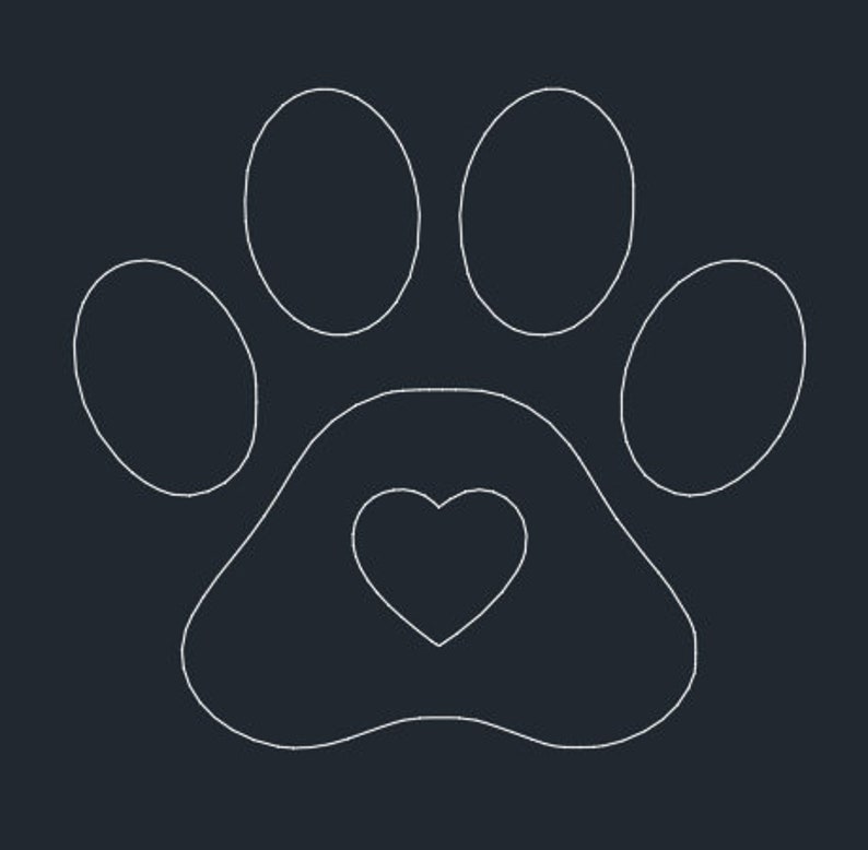 Dog Paw DXF - Etsy