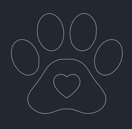 Dog Paw DXF - Etsy