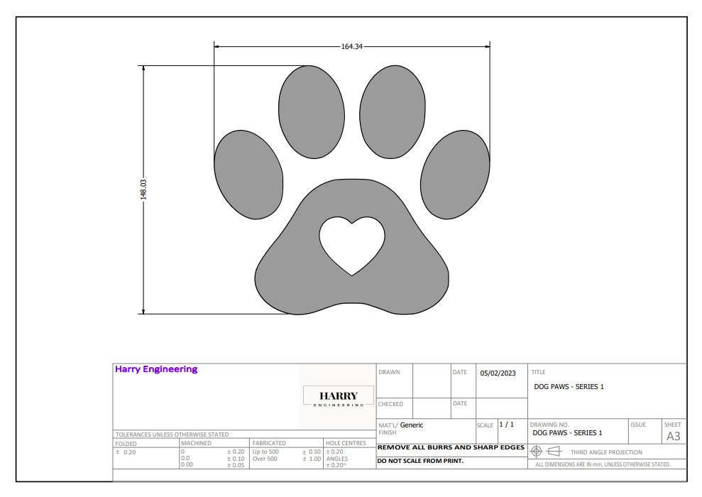 Dog Paw DXF - Etsy