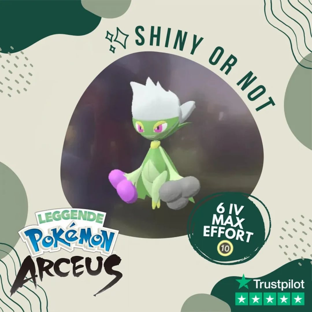 Roserade Shiny Legends Pokémon Arceus 6 IV Max Effort Alpha Leggende ...