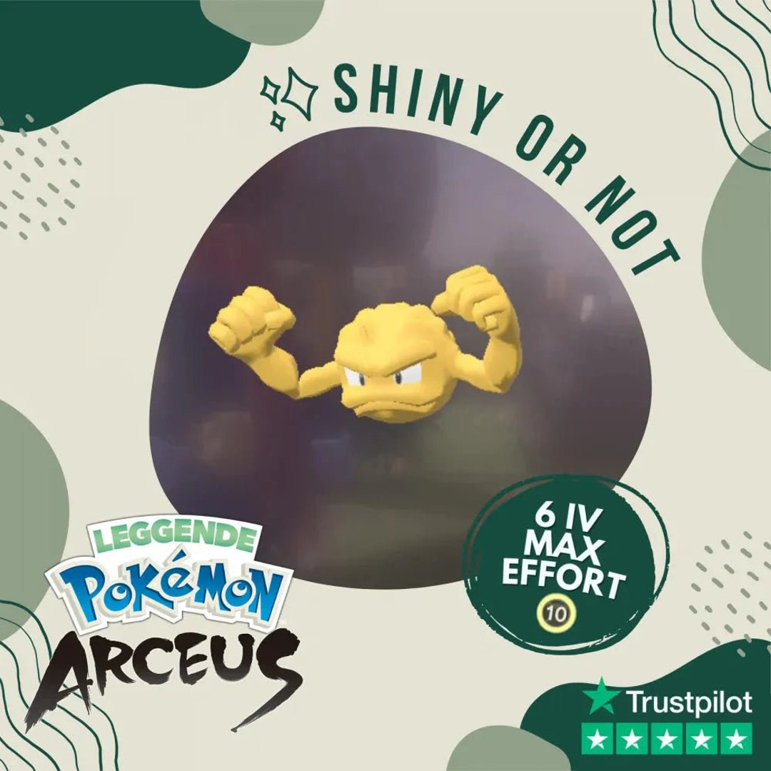 Geodude Shiny Legends Pokémon Arceus 6 IV Max Effort Custom OT Leggende ...
