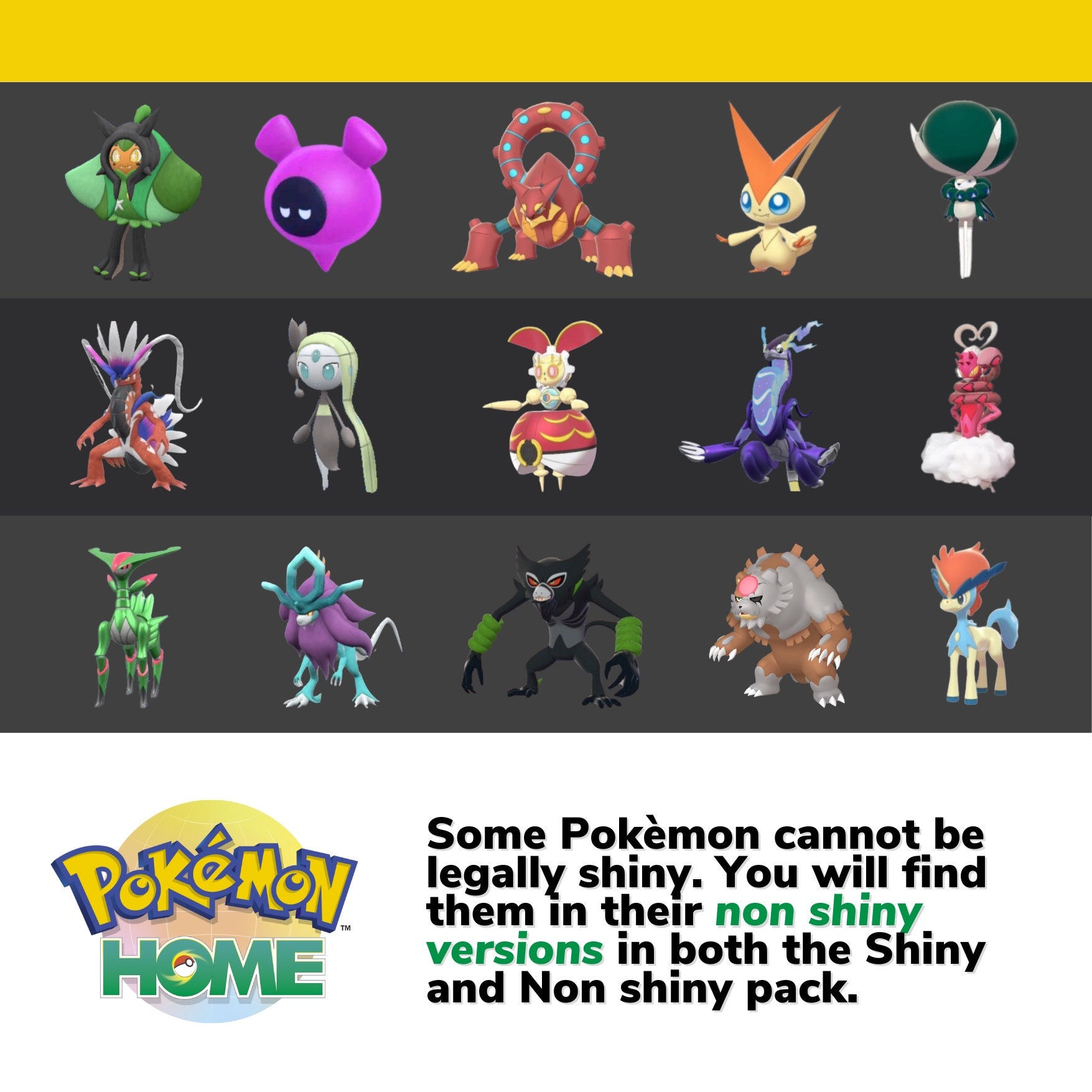 Pokémon HOME Shiny Living Dex 1300 Legit Pokedex OT Custom Complete ...