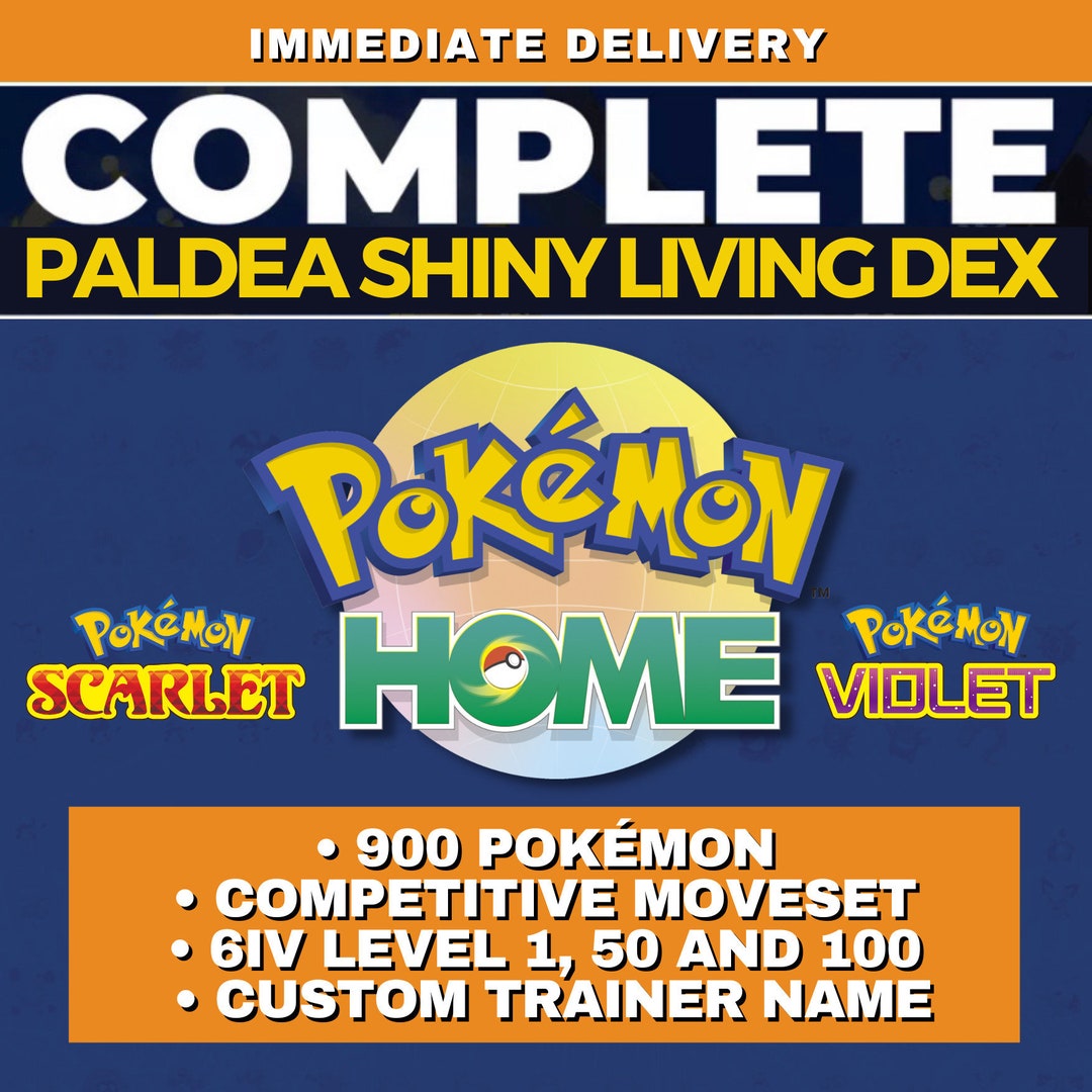 Pokémon Scarlet Violet Complete Shiny Living Dex DLC Pokedex Full 6IV ...