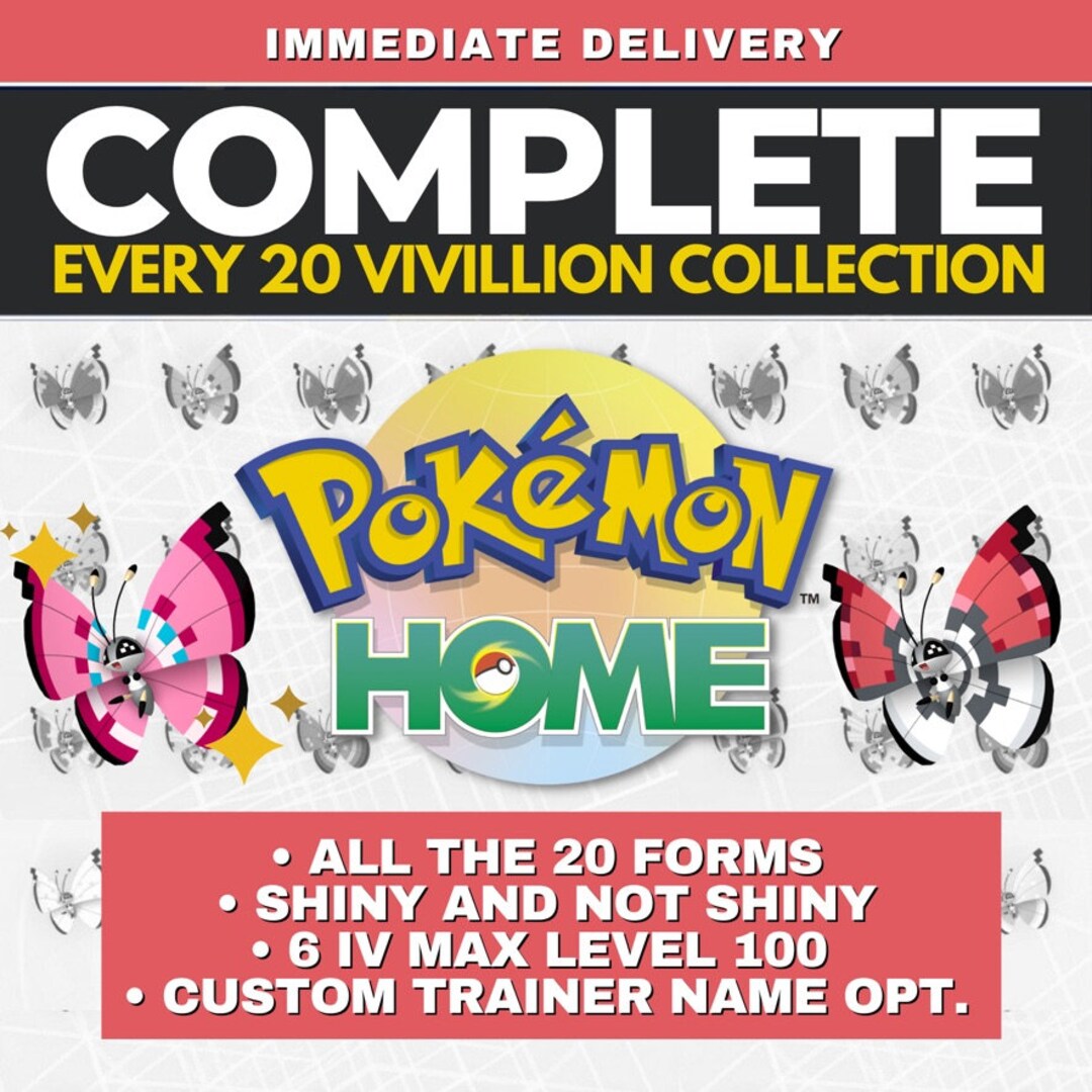 All Vivillon Shiny & Non Shiny Complete Collection Pokémon - Etsy