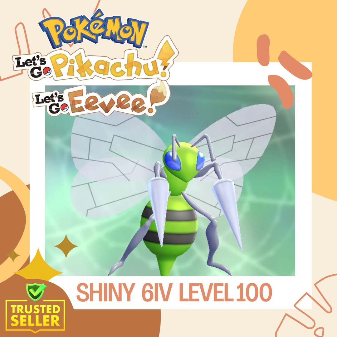 Beedrill Shiny Pokémon Lets Go Pikachu Eevee Battle 6 IV Competitive EV ...