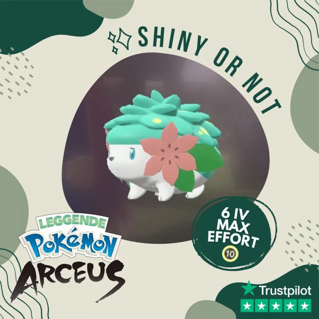 Shaymin Land Form Shiny Legends Pokémon Arceus 6 IV Leggende ...