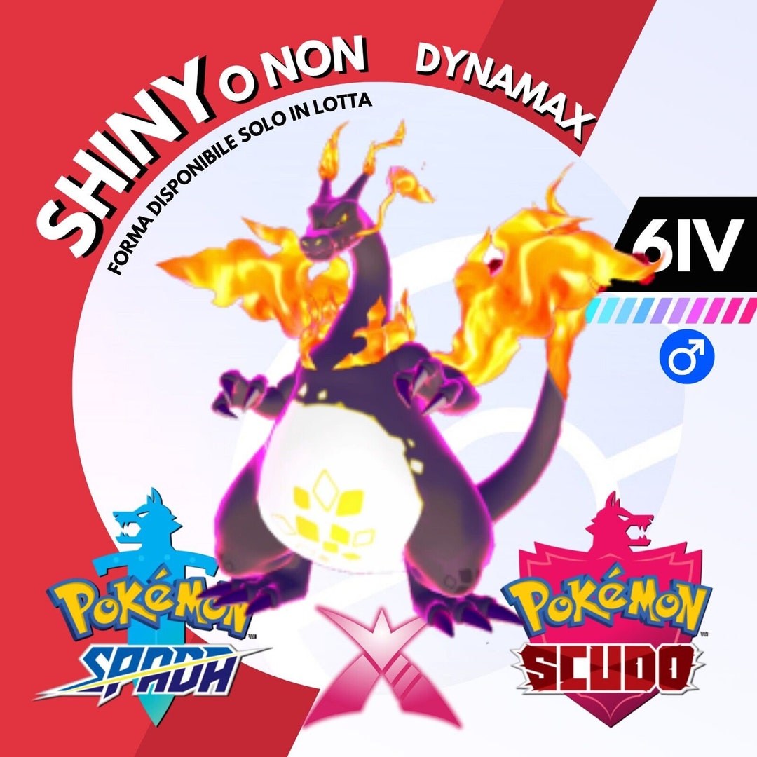 Charizard Gigantamax Dynamax Shiny O Non 6 IV Pokemon Spada Scudo Sword ...