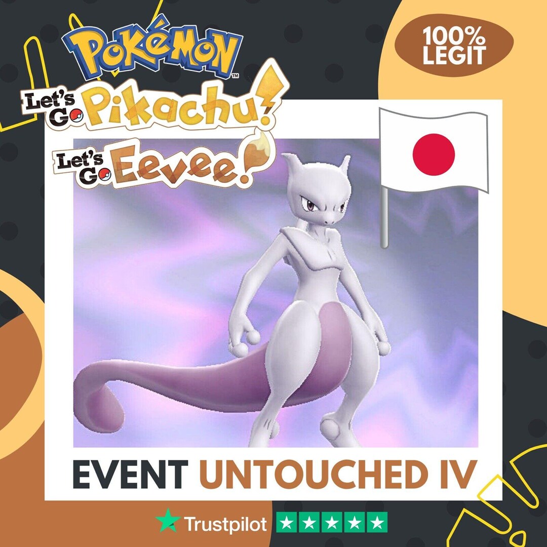 Mewtwo Event Professor 980718 Movie Untouched IV Pokémon Let's Go ...