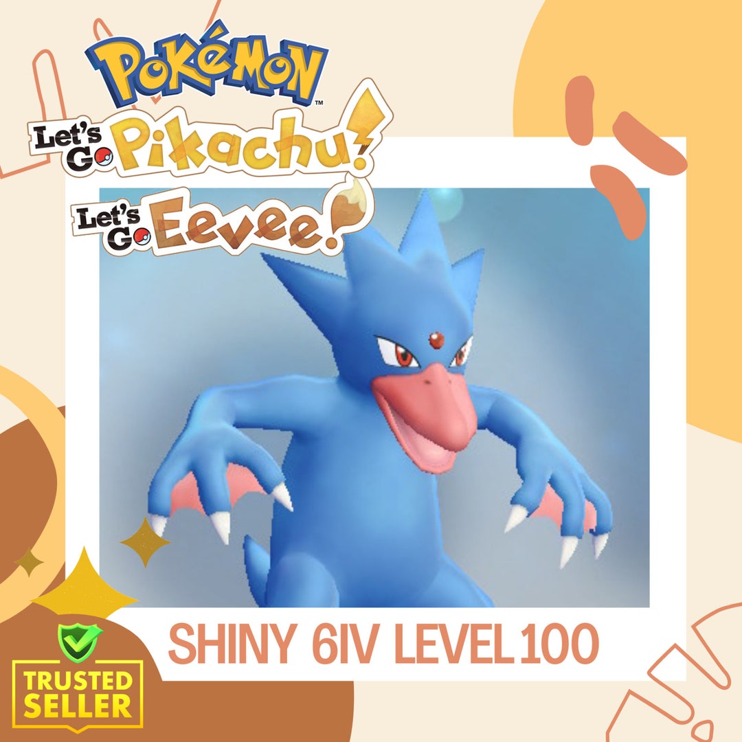 Golduck Shiny Pokémon Lets Go Pikachu Eevee Battle 6 IV Competitive EV ...