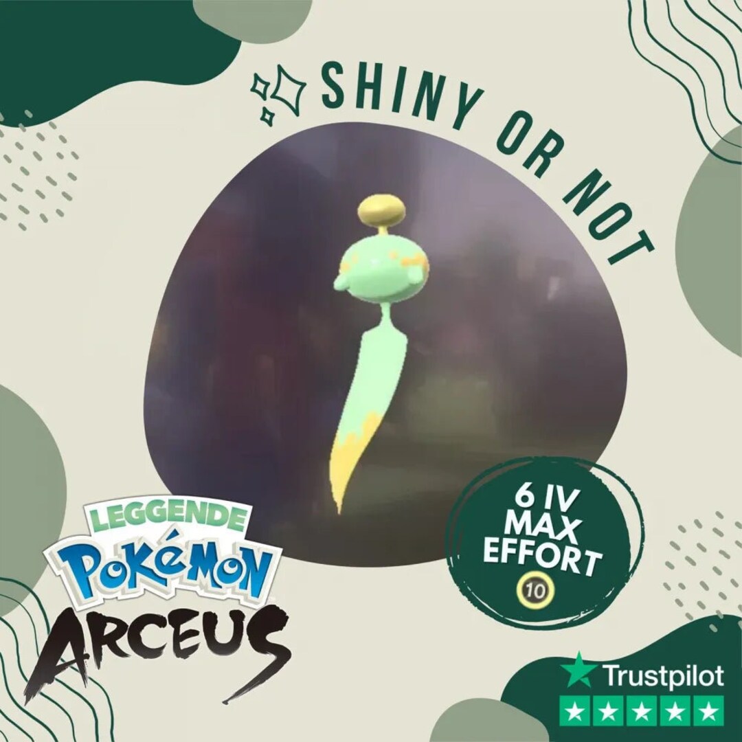 Chimecho Shiny Legends Pokémon Arceus 6 IV Max Effort Alpha Leggende ...