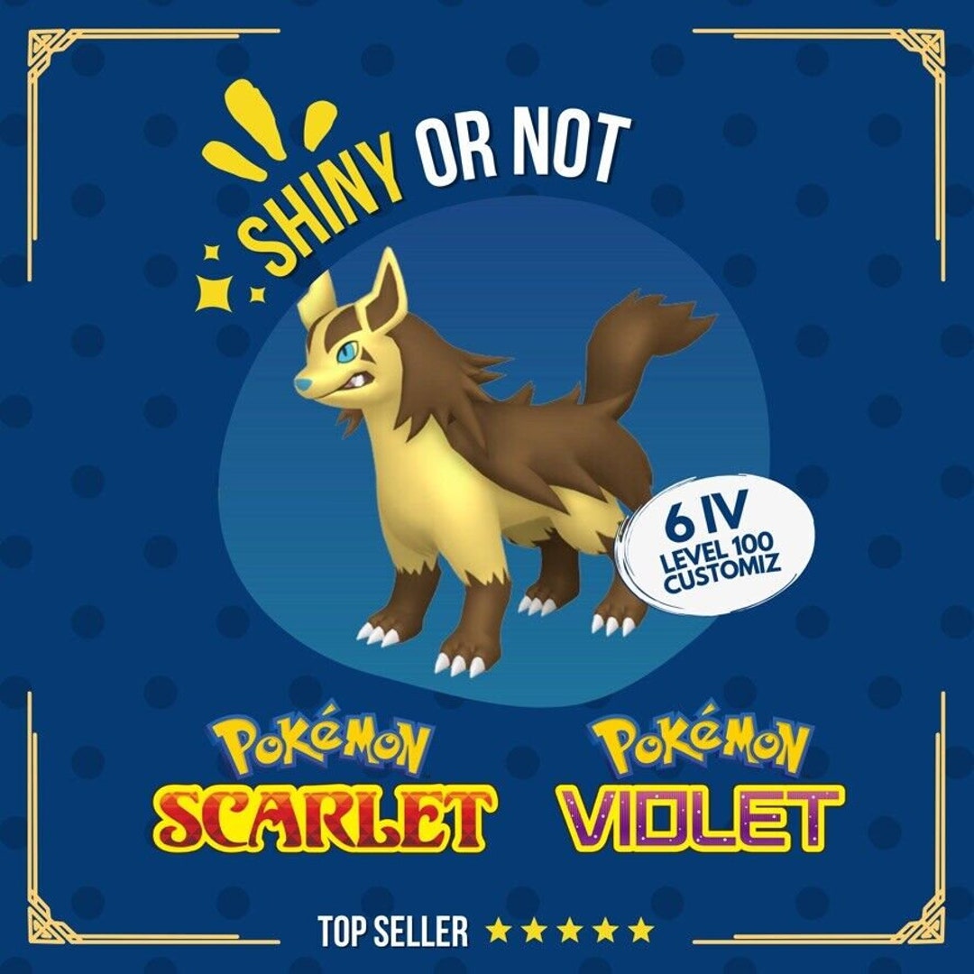 Mightyena Shiny or Non 6 IV Competitive Customizable Pokémon Scarlet ...